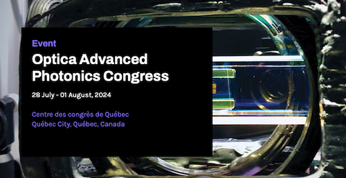Talks at Optica Advanced Photonics Congress | EFO-Lab